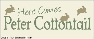 Here Comes Peter Cottontail stencil