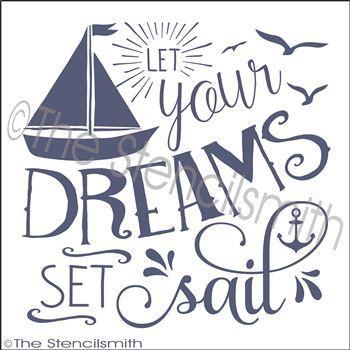 2502 - Let your dreams set sail stencil