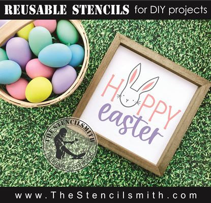 8034 - hoppy easter stencil