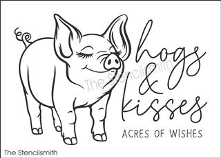 8105 - hogs & kisses stencil