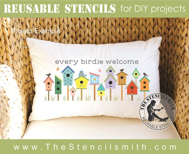 8793 - every birdie welcome stencil