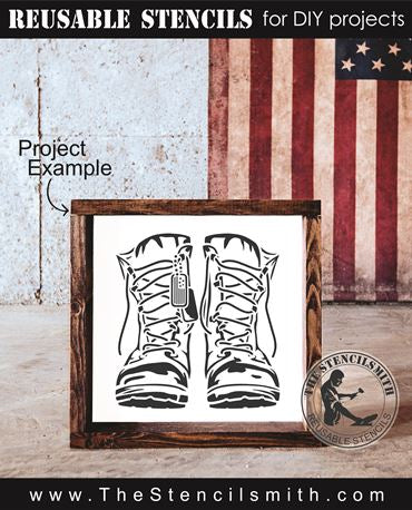 8863 - military boots stencil