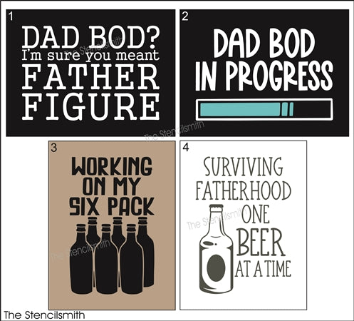 8918 Dad bod stencils