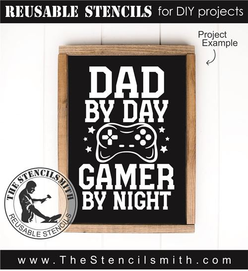 8925 Dad gamer stencil