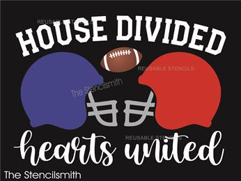 9142 House Divided football stencil