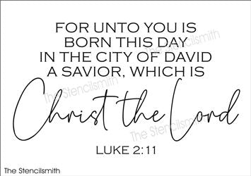 9148 For unto you is born this day stencil