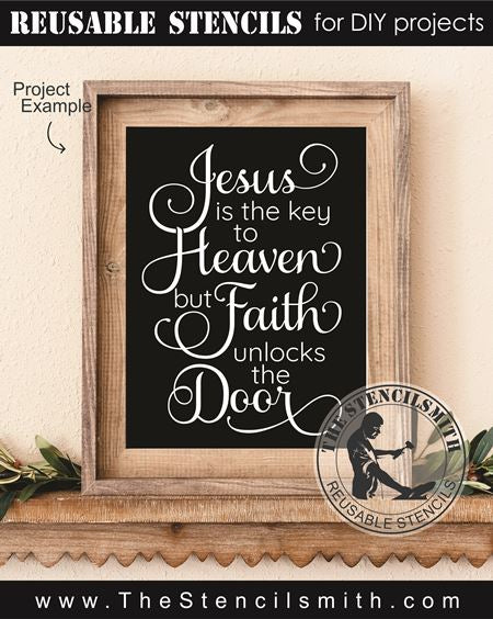 9228 Jesus is the key to Heaven stencil