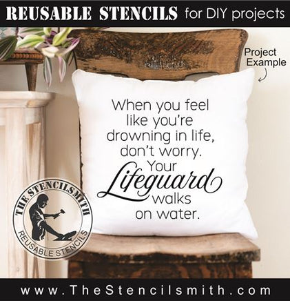 9250 when you feel like you're drowning stencil