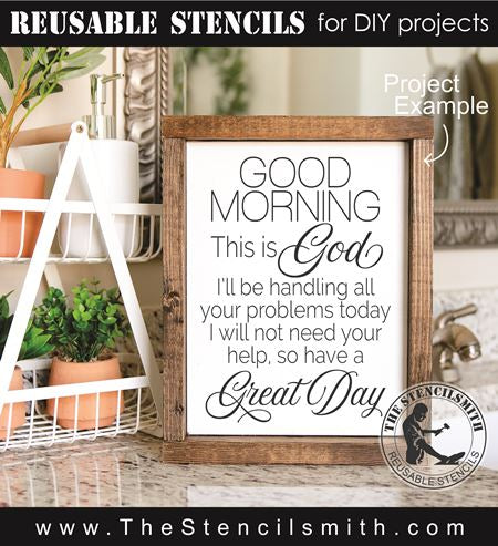9259 Good Morning this is God stencils