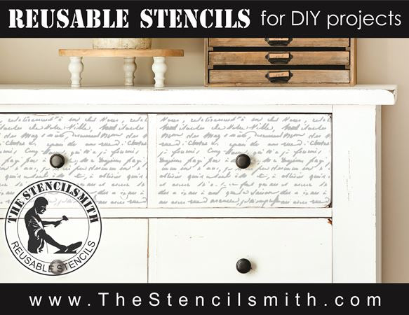 9283 vintage script stencil