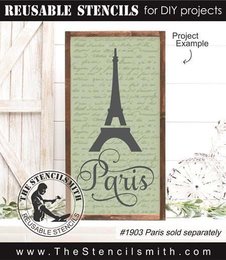 9283 vintage script stencil