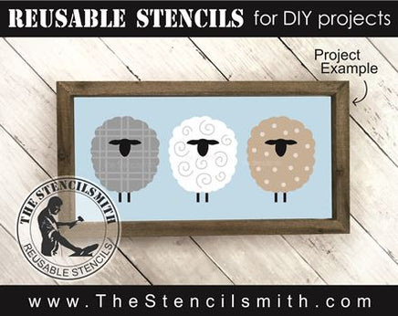 9301 decorative sheep stencil