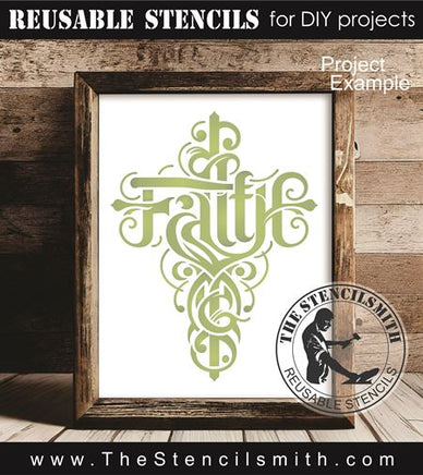 9531 Faith cross stencil