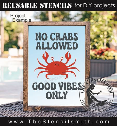 9549 No Crabs Allowed stencil