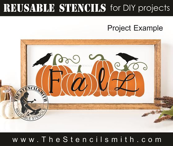 9653 Fall pumpkins stencil