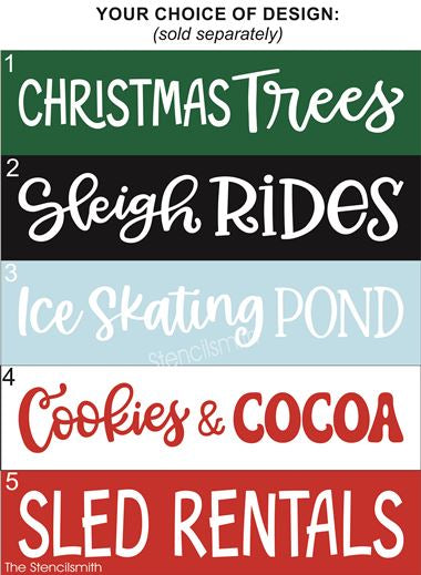 9789 Christmas directional stencils