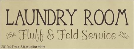1019 - Laundry Room - Fluff & Fold Service stencil