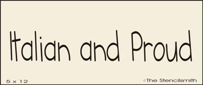 Italian and Proud stencil