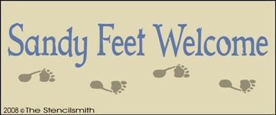 Sandy Feet Welcome stencil