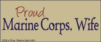 Proud Marine Corps. Wife stencil