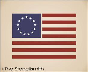1178 - Betsy Ross Flag stencil