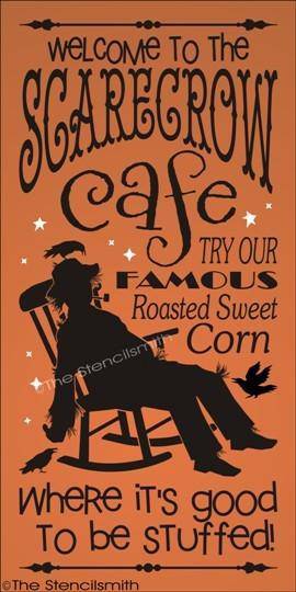 1563 - Scarecrow Cafe stencil