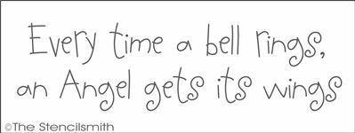 1565 - Every time a bell rings, an angel gets its wings stencil