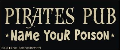 PIRATES PUB - Name Your Poison stencil