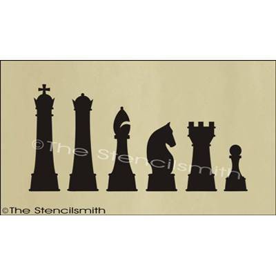 1690 - Chess Pieces stencil
