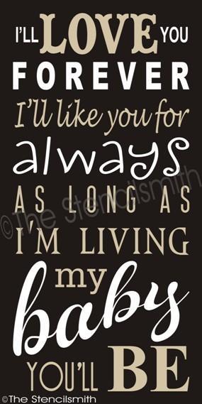 1867 - I'll love you forever stencil