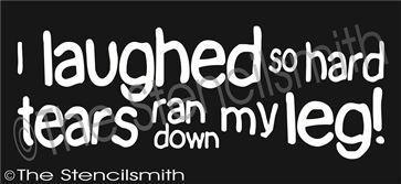 1995 - I laughed so hard tears ran stencil