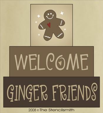 320 - Welcome Ginger Friends - block set stencils
