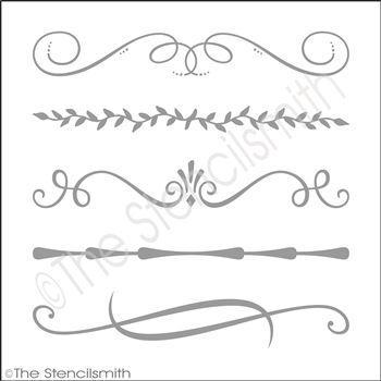 3248 - Scroll Borders stencil