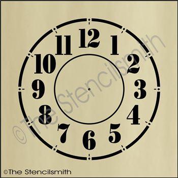 3273 - Number Clock Face stencil