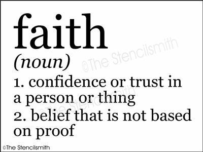 3916 - faith definition stencil