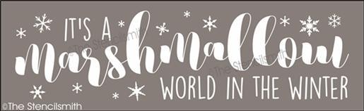 3931 - it's a marshmallow world stencil