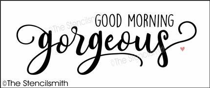 3933 - good morning gorgeous stencil