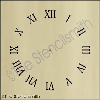 1877 - Roman Numeral Clock Face stencil