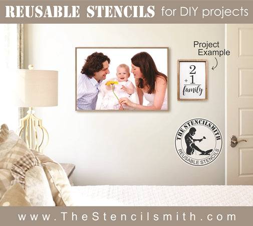 4245 - Family Number Flashcard stencil