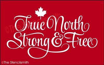5038 - True North Strong & Free stencil