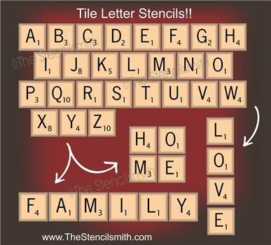5214 - Tile Letter Set stencils