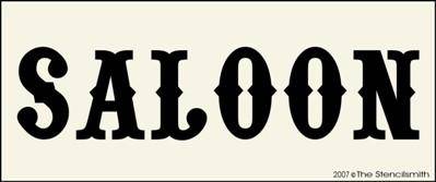 SALOON stencil