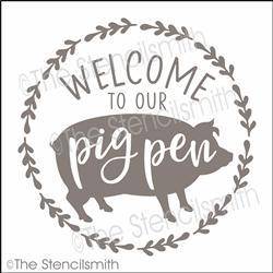 5875 - Welcome to our Pig Pen stencil