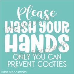 6129 - please wash your hands only you stencil