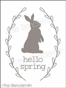 6556 - hello spring stencil