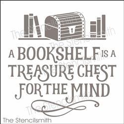 6617 - a bookshelf is a treasure chest stencil