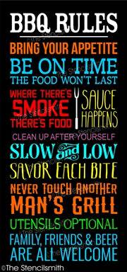 6861 - BBQ RULES stencil