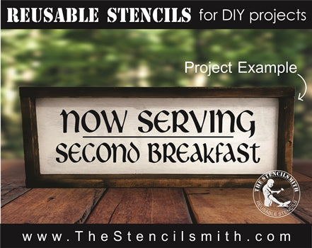 7249 - Now Serving second breakfast stencil