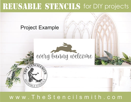 7275 - Every bunny welcome stencil