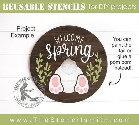 7337 - welcome spring stencil